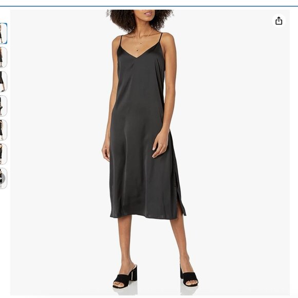 The Drop | Dresses | Black Midi Slip Dress | Poshmark